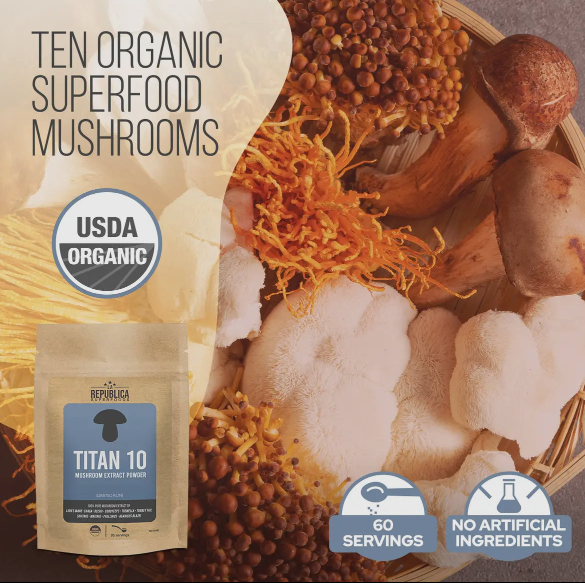 Organic Titan 10 Mushroom Mushroom Extract – La Collection by Cotton'n ...